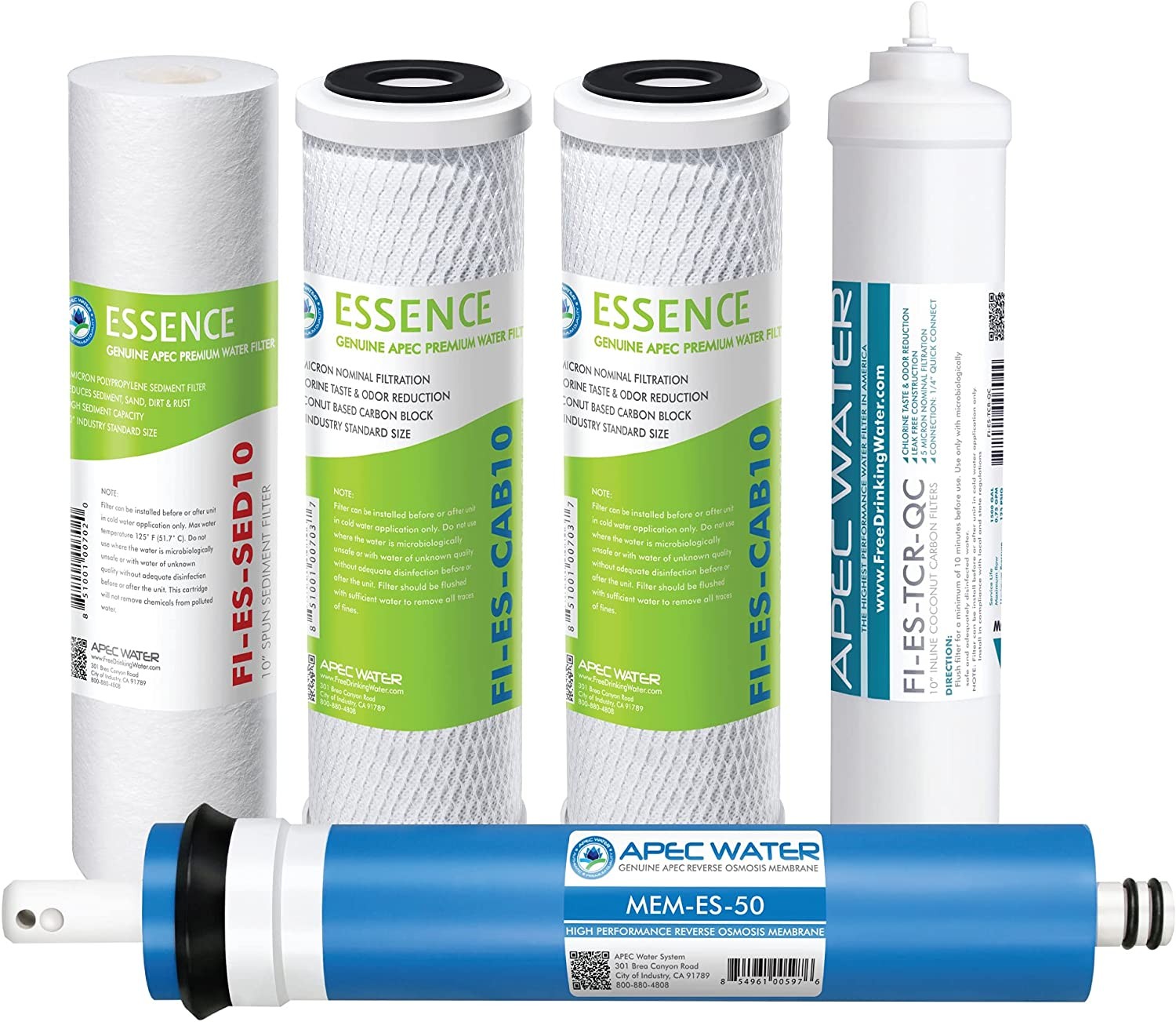 APEC Essence Series Complete Replacement Filter Set for ROES-50 Reverse ...