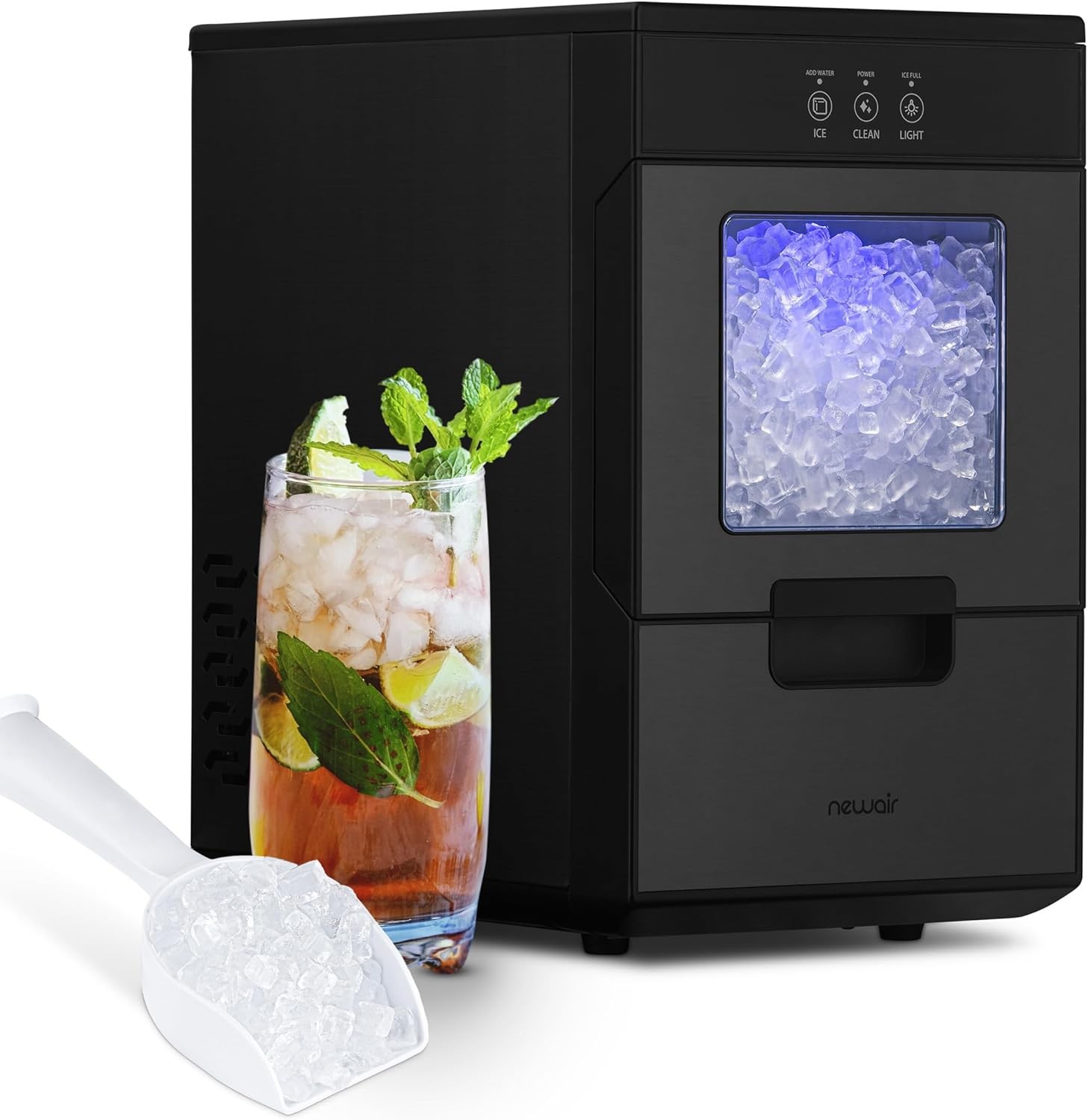 Newair Nugget Ice Maker Countertop - 44lbs/Day, Countertop Sonic Ice ...