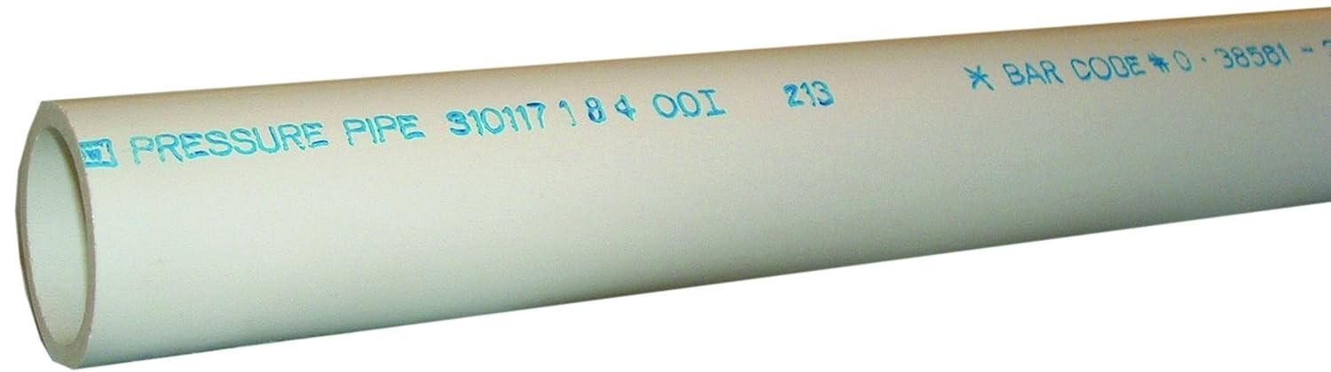 Charlotte Pipe PVC 07100 0200 DWV SCH 40 PE Pipe, 2', PVC, 1.25", White ...
