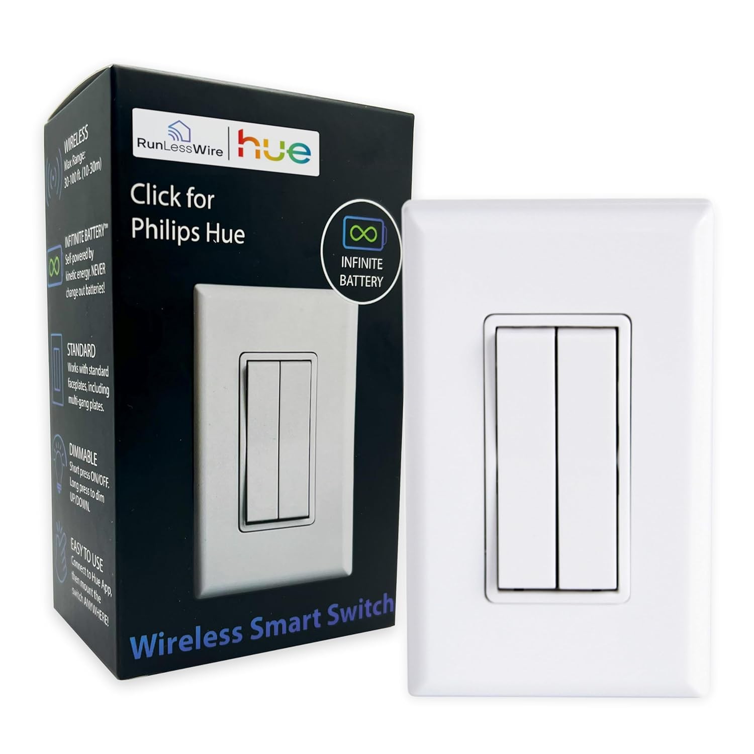 RunLessWire Click for Philips Hue – Battery-Free Wireless Smart Light ...