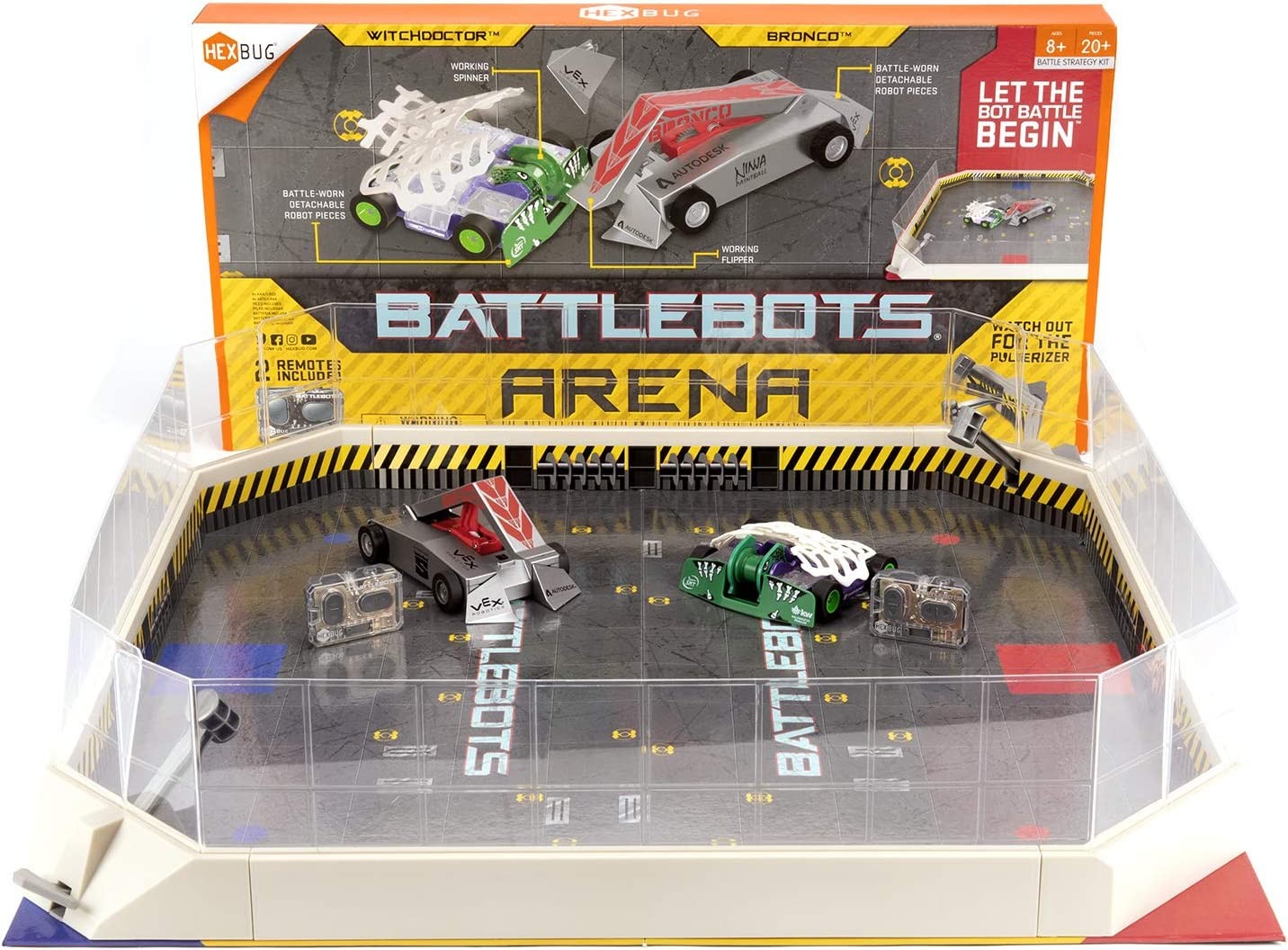 HEXBUG BattleBots Arena Bronco & Witch Doctor - Battle Bot with Game ...
