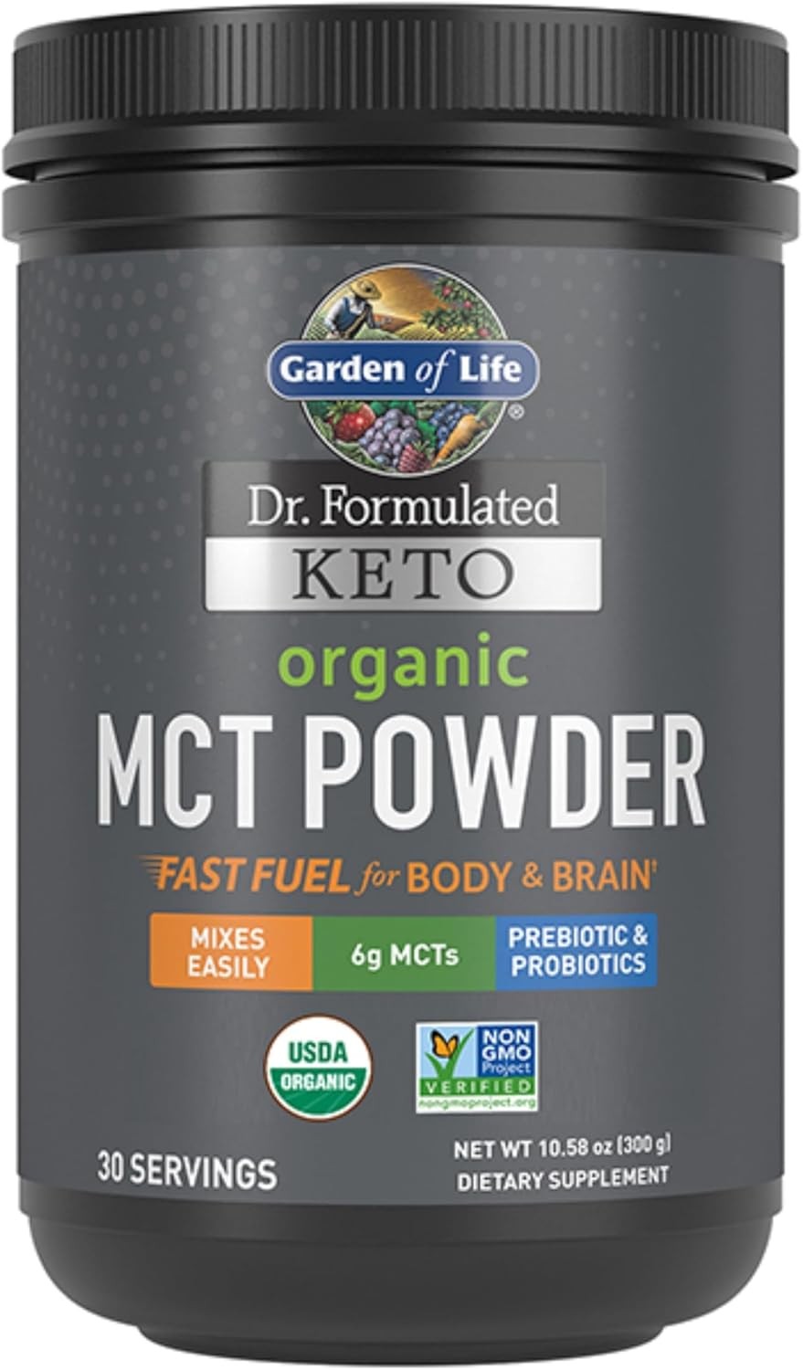 Garden of Life Dr. Formulated Keto Organic MCT Powder - 30 Servings, 6g ...