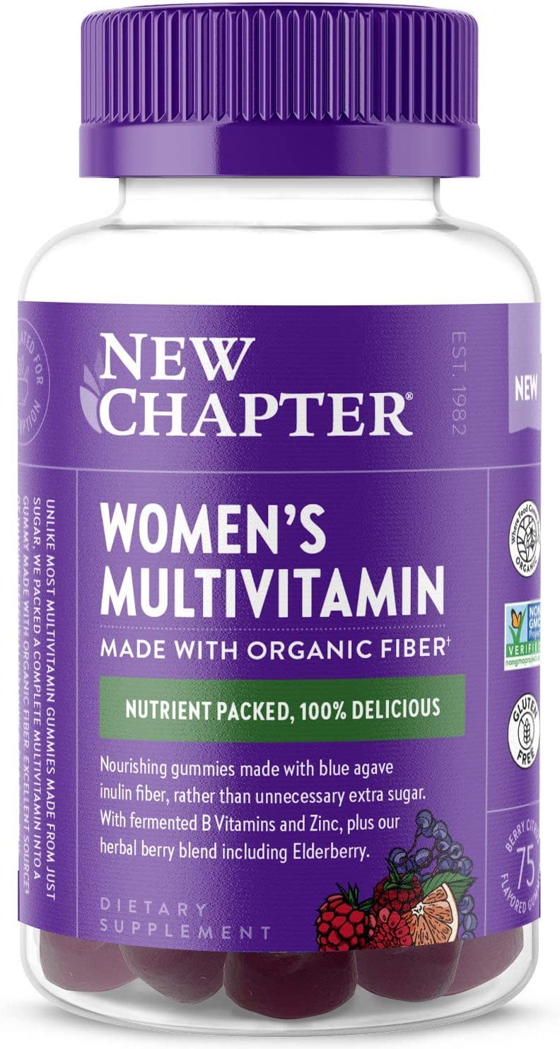 New Chapter Women’s Multivitamin Gummies - 66% Less Sugar, Women’s ...