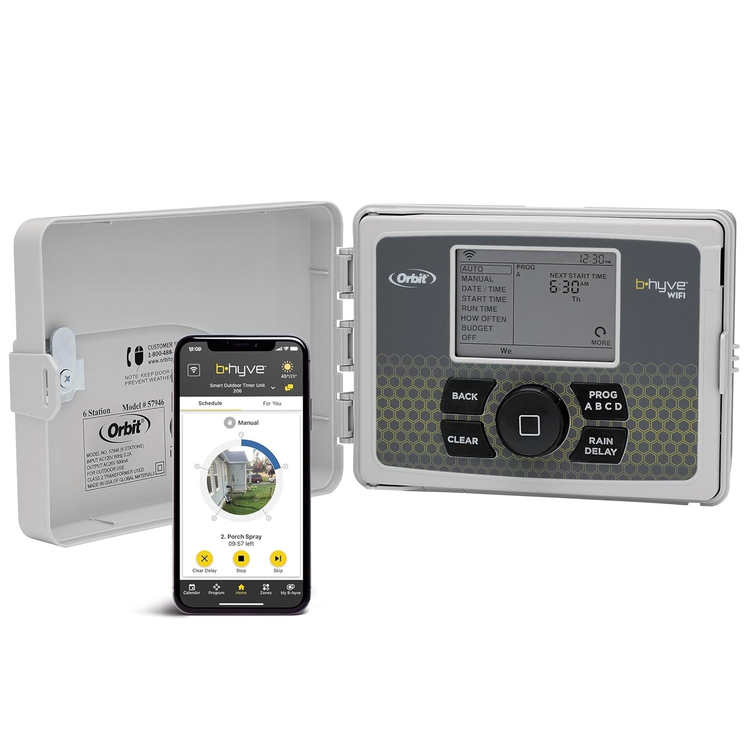 Orbit B-hyve Smart Indoor/Outdoor Sprinkler Controller - 12-Zone - App ...