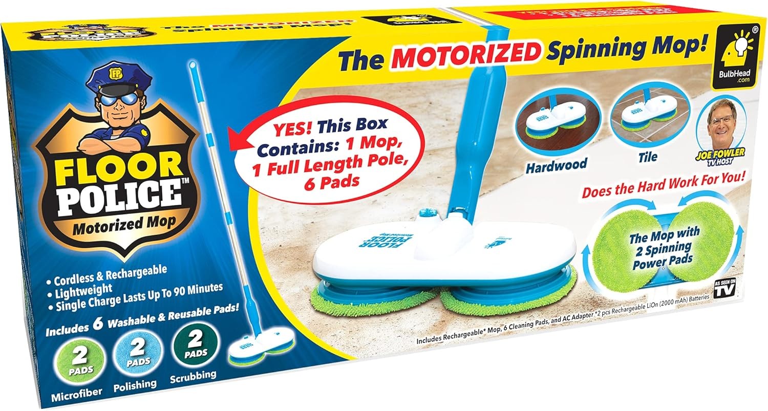 Floor Police Cordless Electric Mop, As Seen On TV, Self-Propelling ...