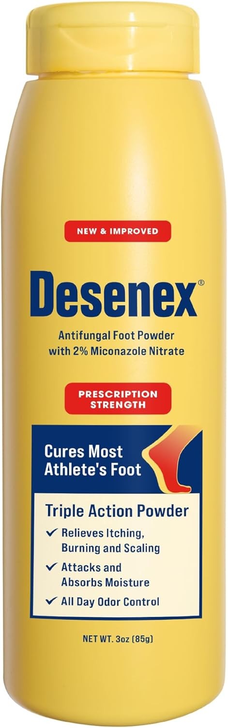 Desenex Anti-Fungal Foot Powder, Cures Most Athlete’s Foot, 2% ...