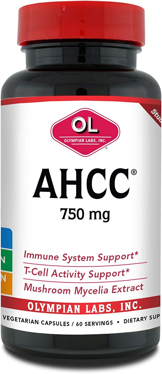 Olympian Labs Premium AHCC Supplement–750mg of AHCC per Capsule ...