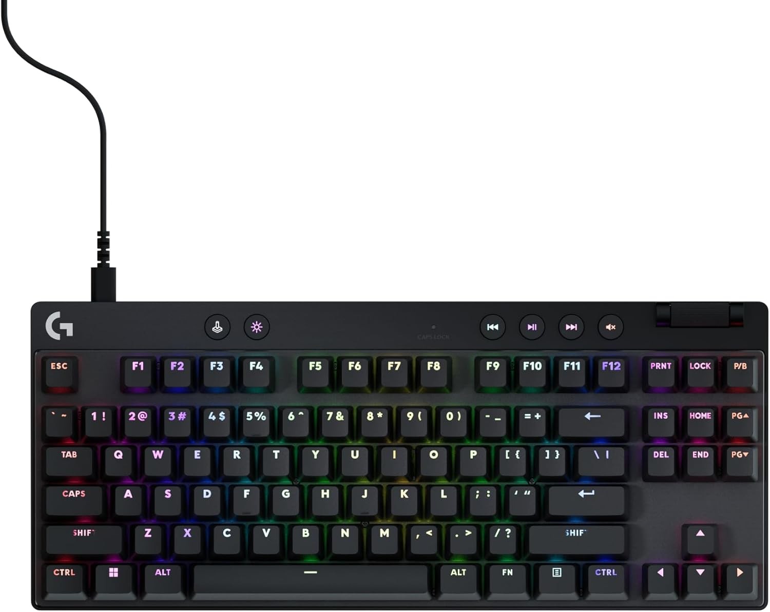Logitech G PRO X TKL Rapid Tenkeyless Wired Gaming Keyboard with Magnetic Analog Switches, RGB ...