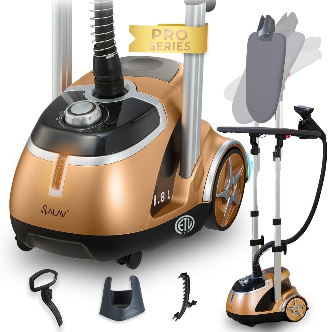 SALAV® Professional Garment Steamer with Built-in Ironing Board, 1500W ...