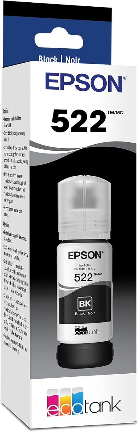 EPSON 522 EcoTank Ink Ultra-high Capacity Bottle Black (T522120-S ...