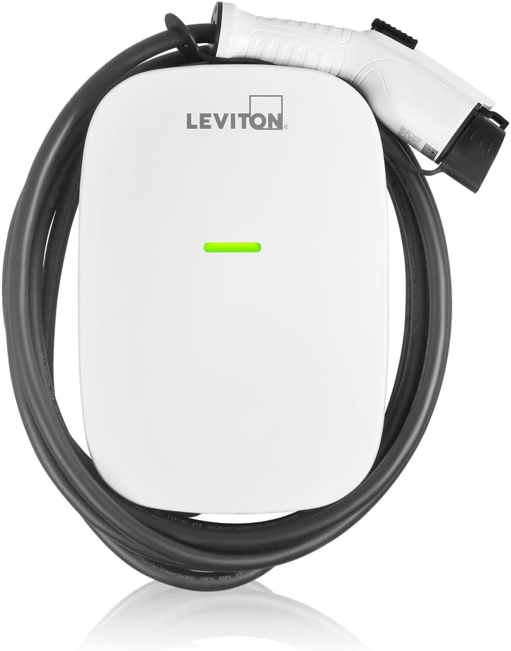 Leviton Level 2 Electric Vehicle (EV) Charger, 32 Amp, 208/240 VAC, 7.6 ...
