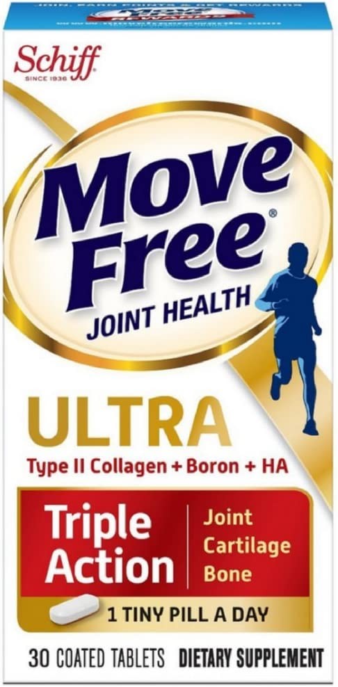 MoveFree Ultra Triple Action, Joint Health Supplement with Type II Collagen, Boron and HA 30ea ...