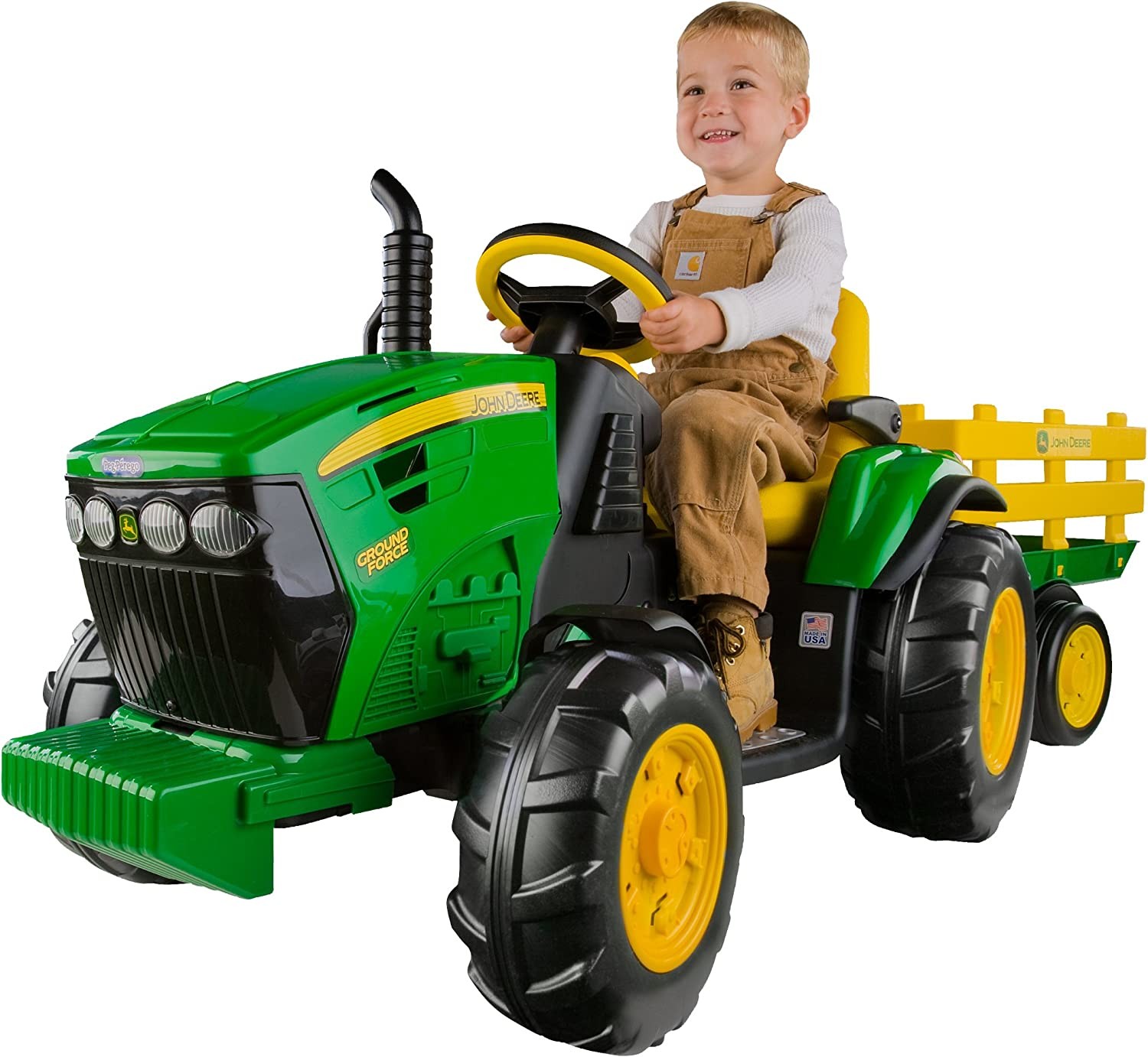 Peg Perego John Deere Ground Force Extra-Large 12 volt Ride-On Tractor ...