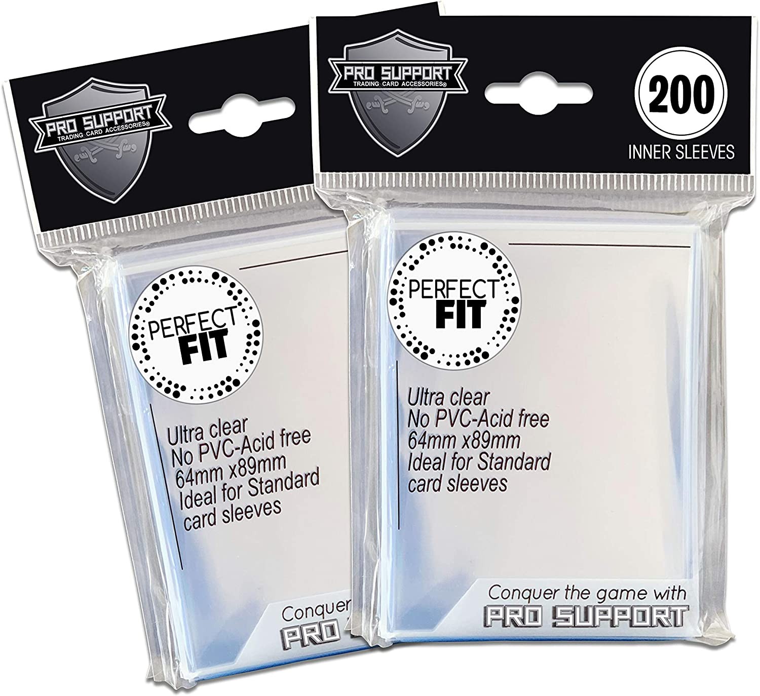 Pro Support 400 Premium Ultra Clear Standard Size Card Sleeves. Perfect ...