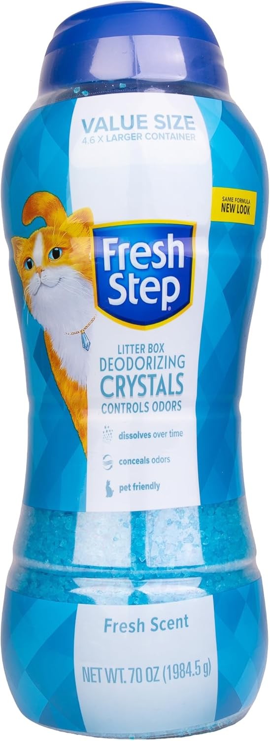 Fresh Step Cat Litter Crystals, Cat Litter Box Deodorizer Product for ...