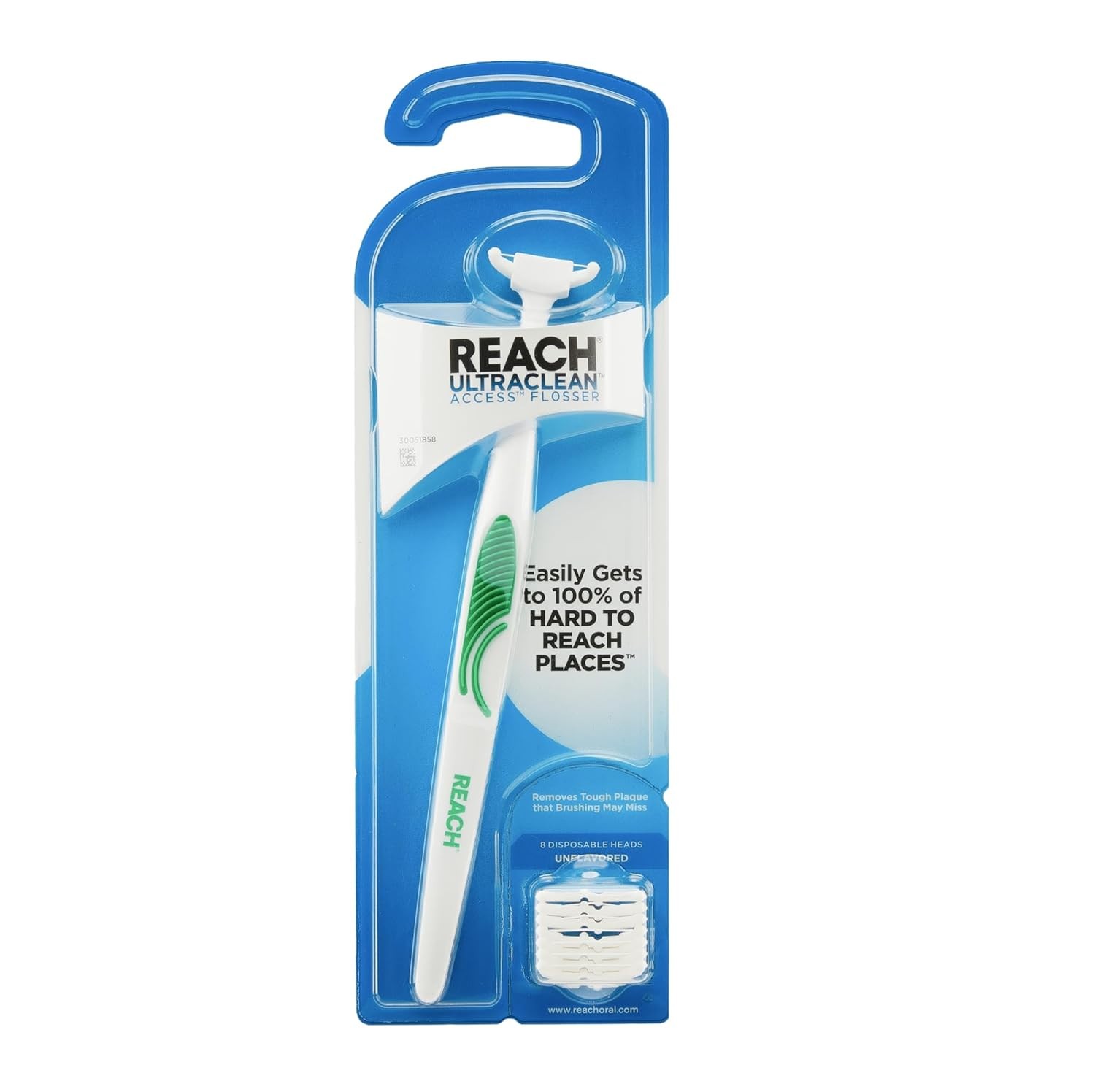 REACH Ultraclean Access Flosser Starter Kit, Unflavored, Plaque Remover ...