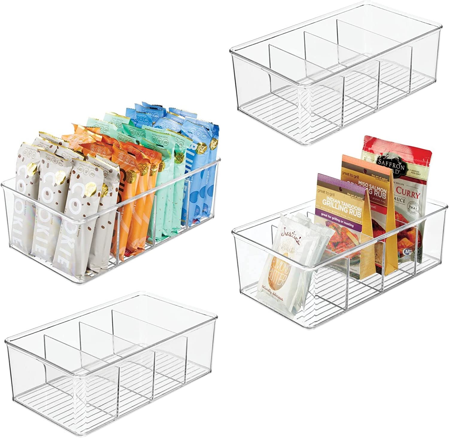 mDesign Plastic Food Storage Organizer Bin Box Container - 4 ...