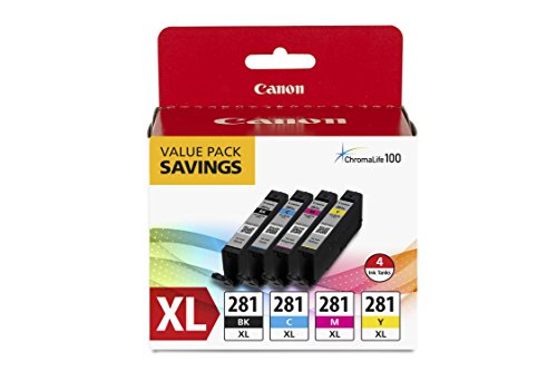 Canon Genuine Ink Cartridge CLI-281XXL Black Ink Compatible to TS9120 ...