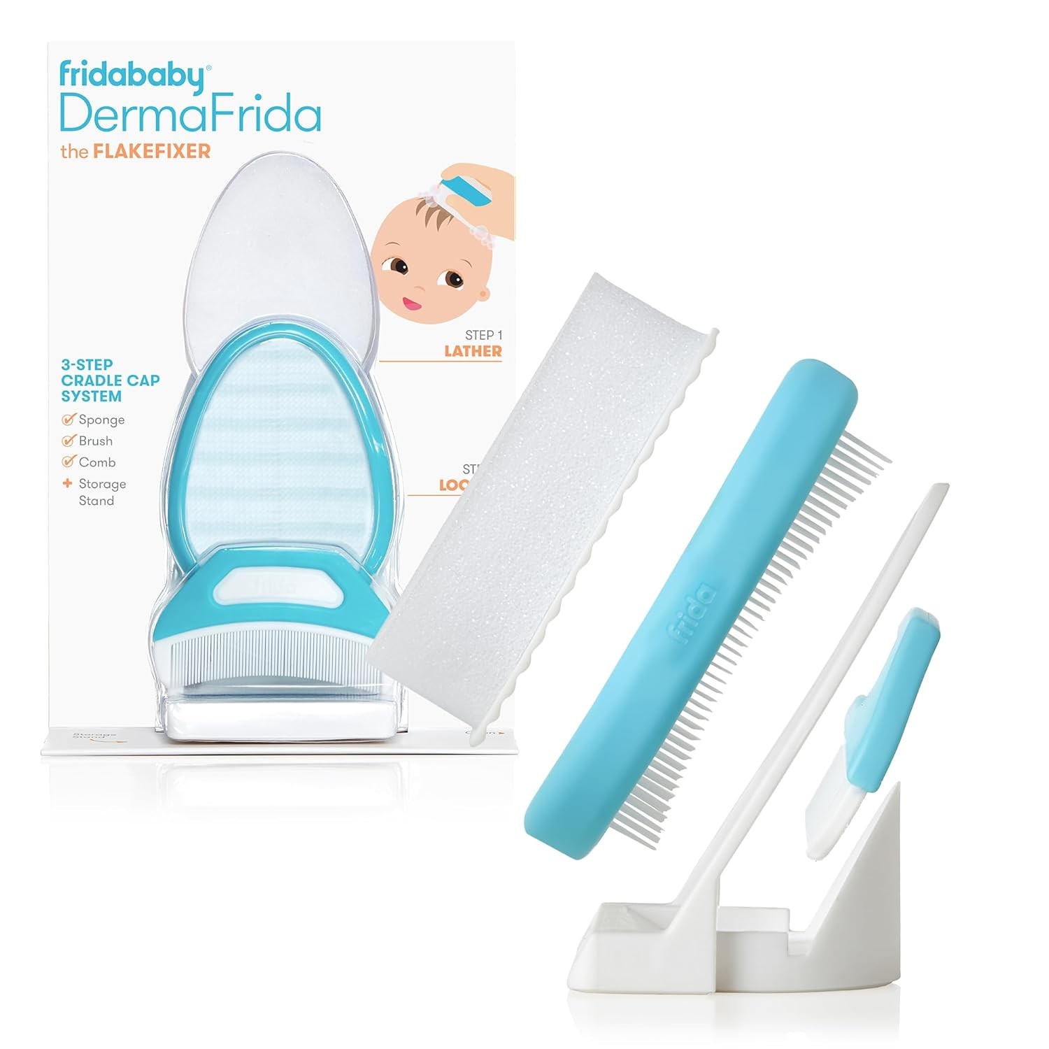 Frida Baby The 3-Step Cradle Cap System, DermaFrida The FlakeFixer ...