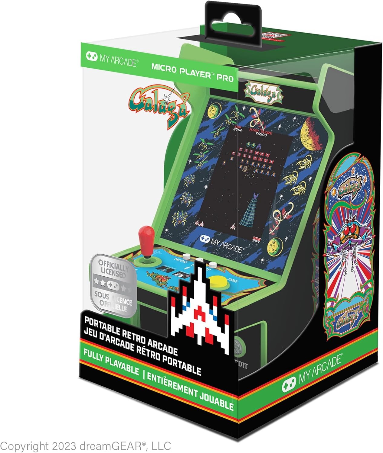 My Arcade Galaga Micro Player Pro: Arcade Classics 2 Games in 1, Retro ...