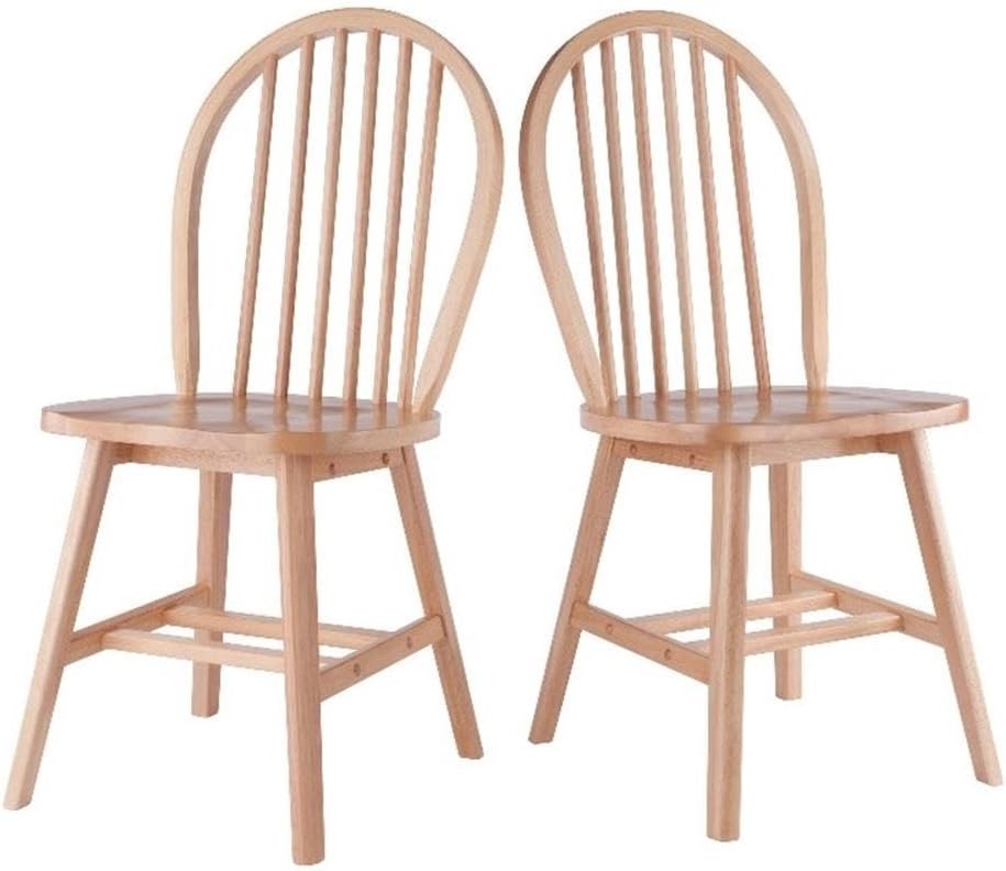 Winsome Windsor 2-Piece Chair Set, Solid Wood, Natural Finish Deals and ...