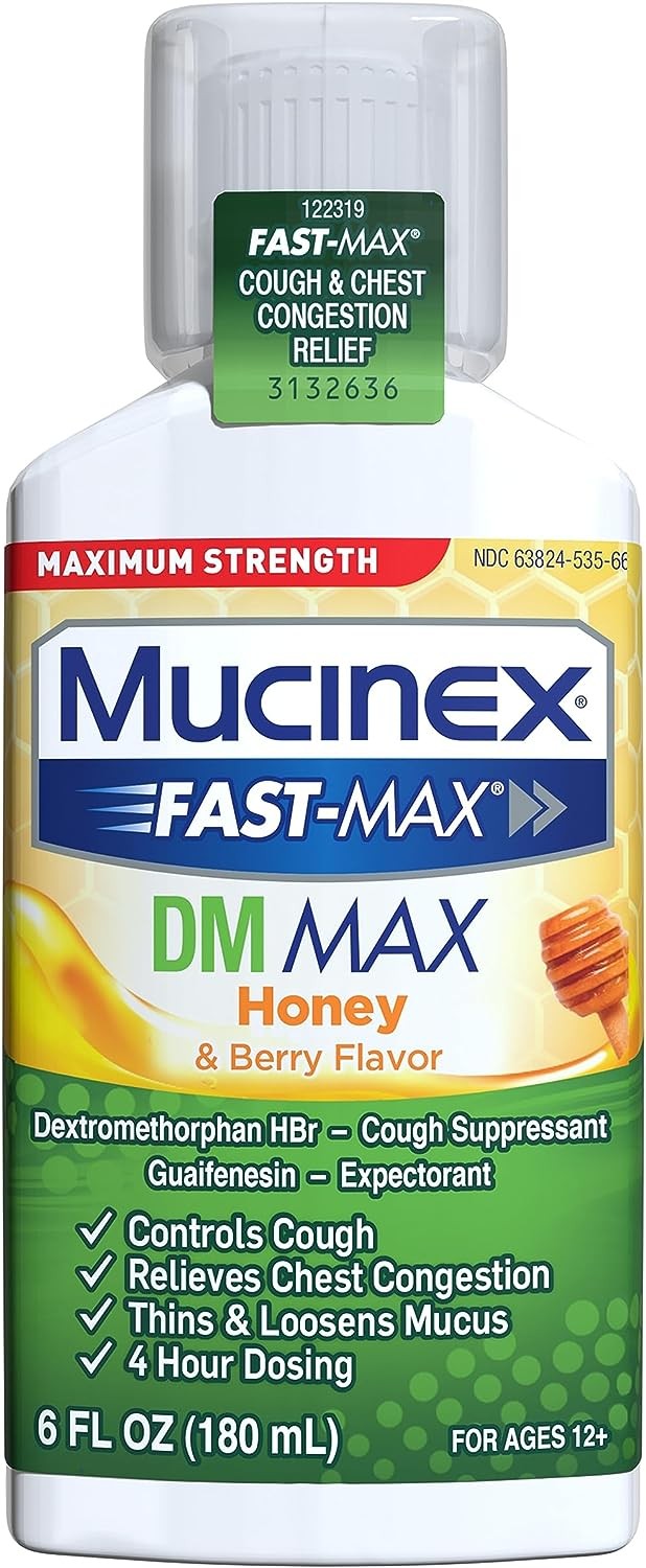 Mucinex Fast-Max Maximum Strength DM MAX, Symptom Relief, Cough ...