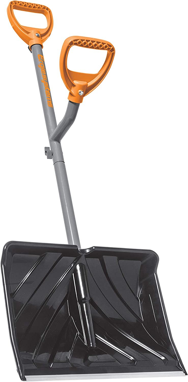 ErgieShovel Ergonomic Snow Shovel with 18-Inch Push Scoop Blade and 34. ...