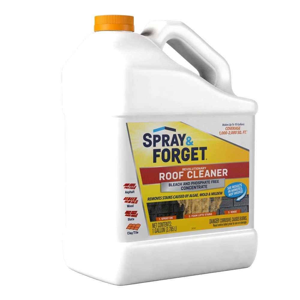 Spray & Forget Revolutionary Roof Cleaner Concentrate, 1 Gal. - Cleans ...
