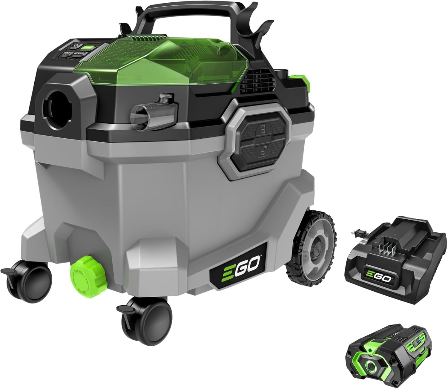 EGO Power+ Shop Vacuum Wet Dry, Car Vac, Portable Cordless Cleaner, 9 ...