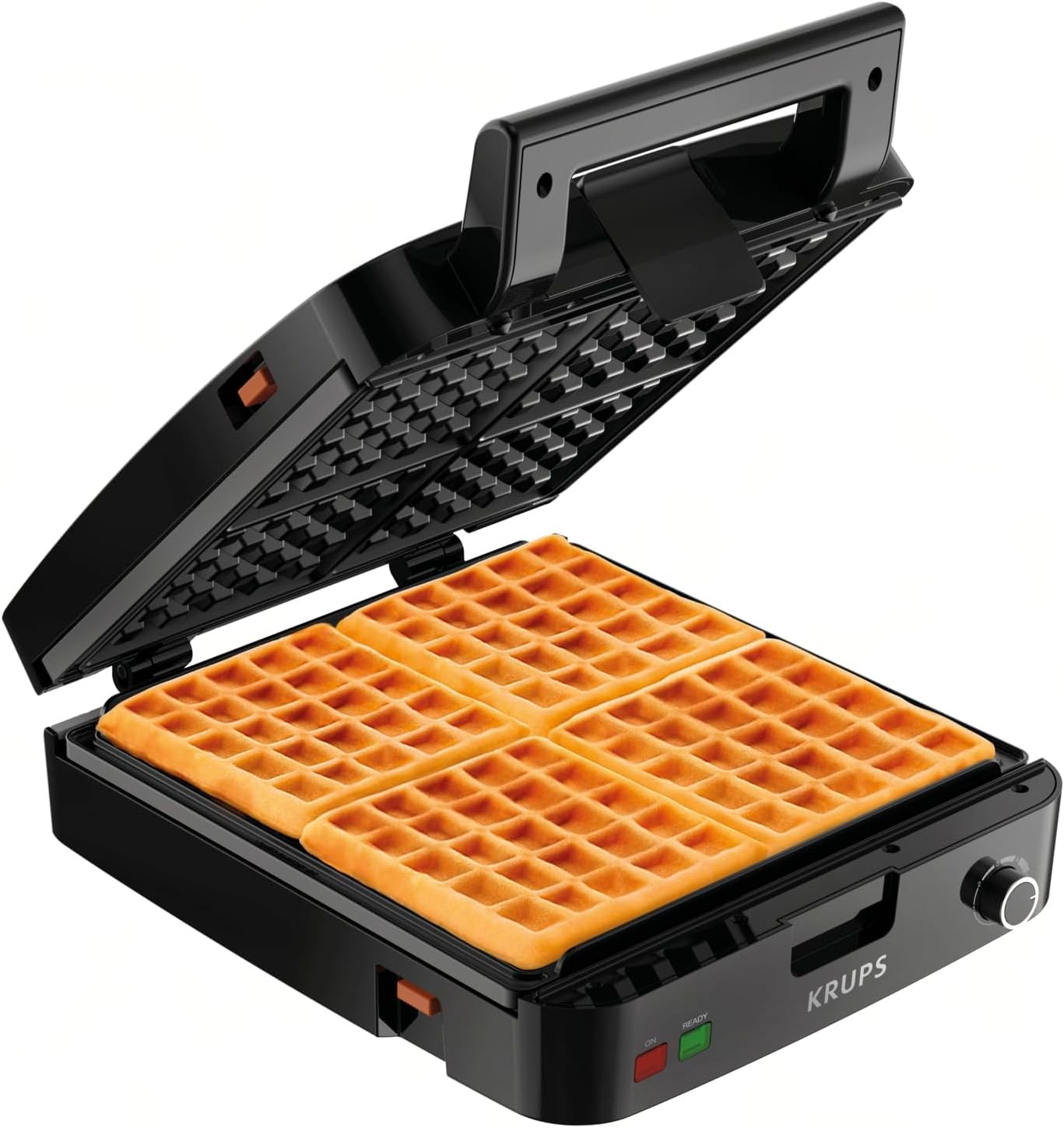 KRUPS 4-Slice Belgian Waffle Maker: Stainless Steel, 5 Browning Levels ...