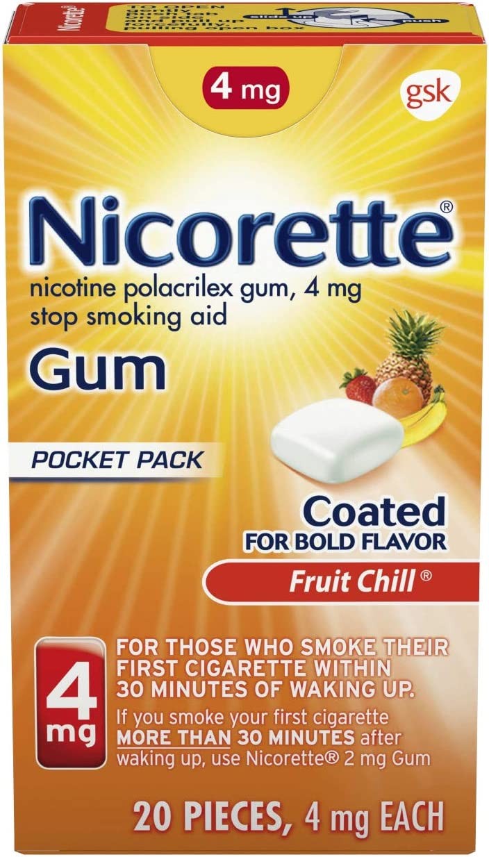 Nicorette Nicotine Gum Stop Smoking Aid, 4mg Best Deals and Price ...