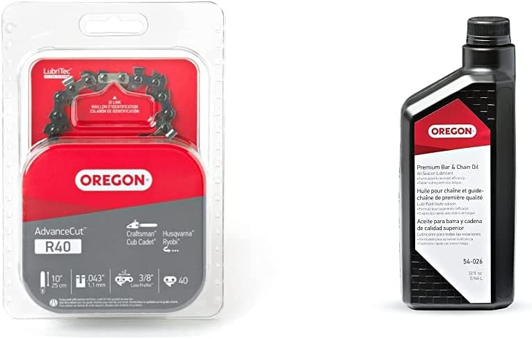 Oregon R40 AdvanceCut 10-Inch Chainsaw Chain, Fits Craftsman, Cub Cadet ...