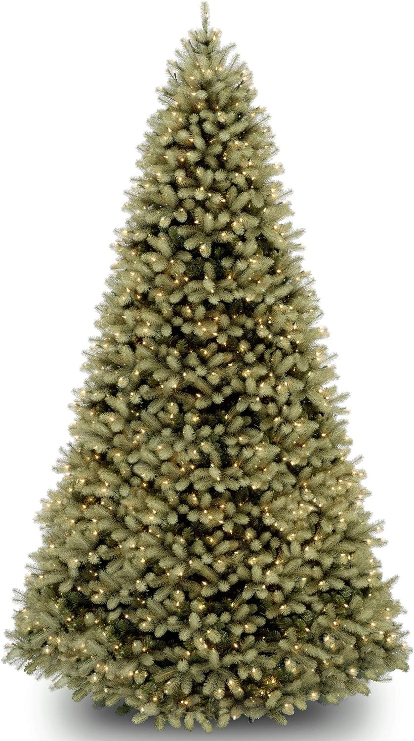 National Tree Company 9 ft Pre-Lit Downswept Douglas Fir Artificial ...