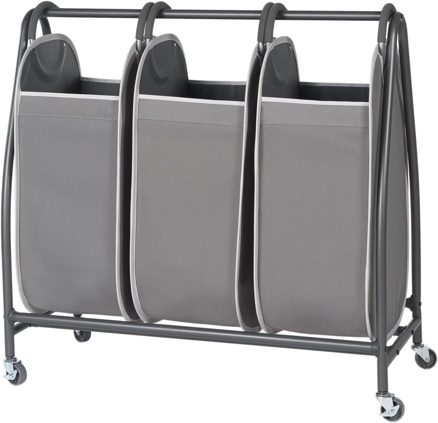 Neatfreak Triple Laundry Hamper Sorter - Rolling Laundry Cart With ...