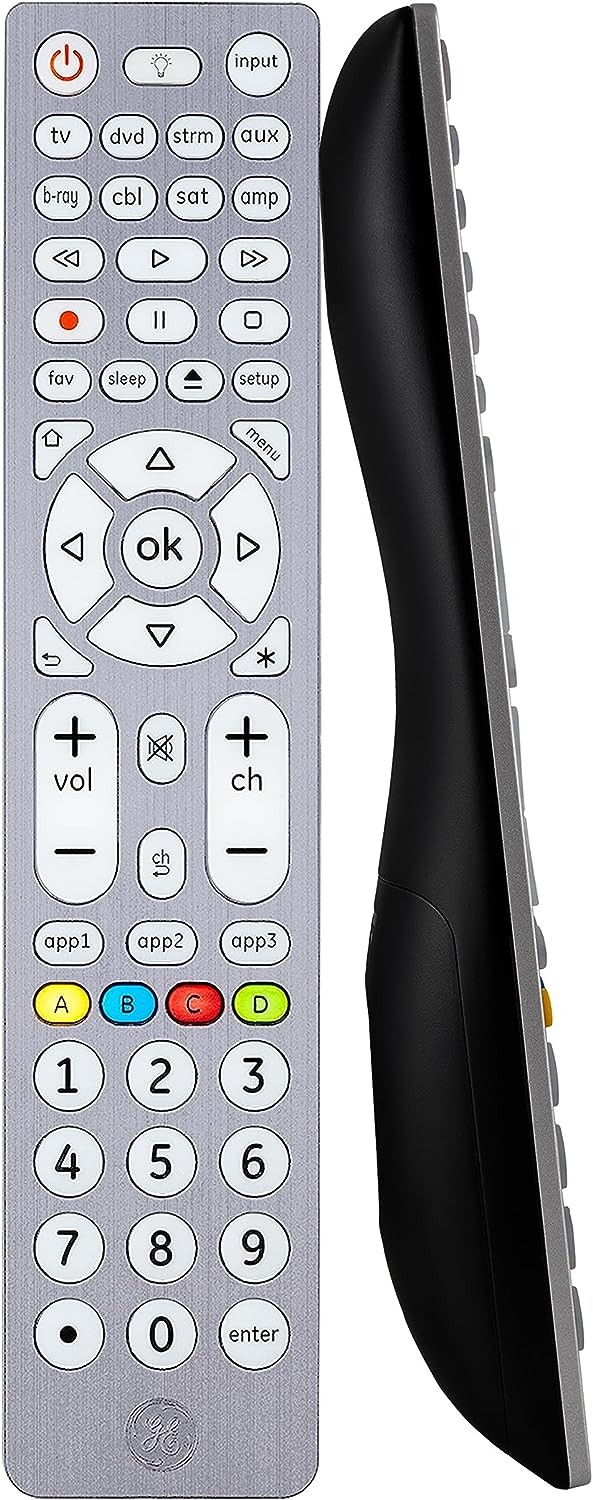 GE 8-Device Backlit Universal Remote Control for Samsung, Vizio, LG ...
