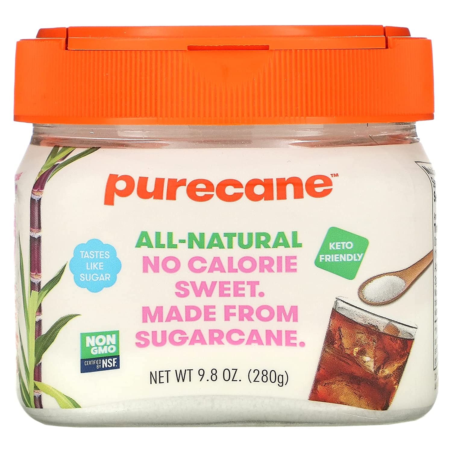 Purecane, Spoonable Family Canister, Zero Calorie Confectioners ...