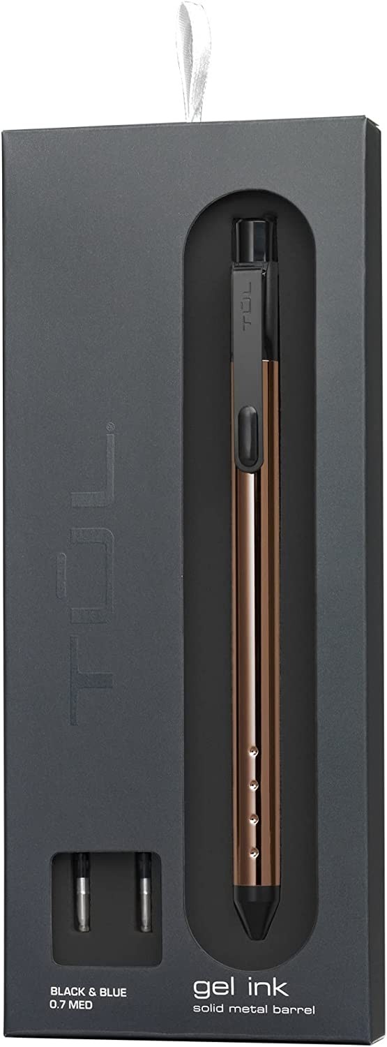 TUL® Fine Writing Solid Metal Barrel Retractable Gel Pen with 2 Refills ...