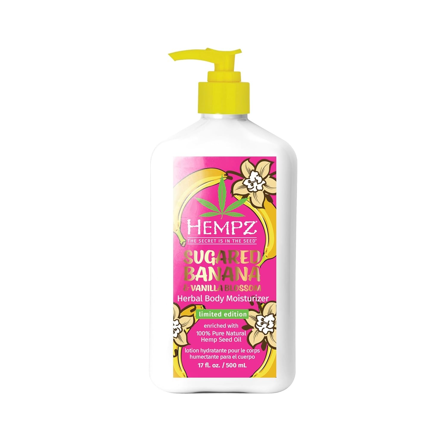 Hempz Sugared Banana & Vanilla Blossom Body & Hand Lotion, Ultra ...