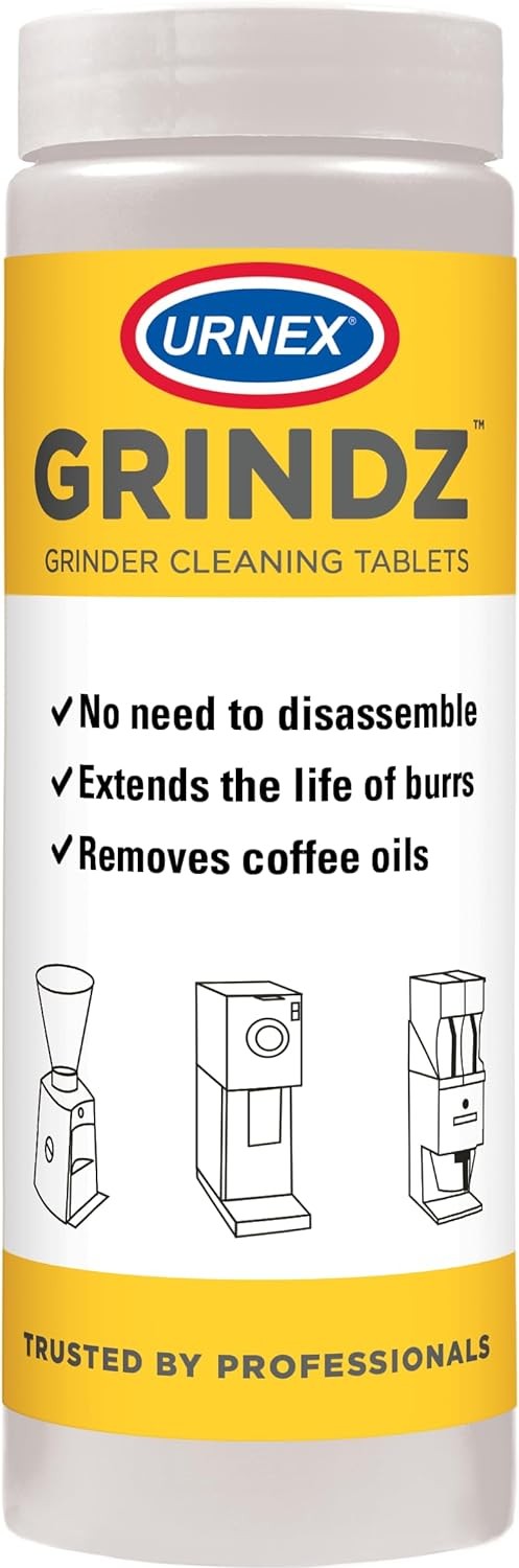 Urnex Grindz Professional Coffee Grinder Cleaning Tablets - 430 Grams ...