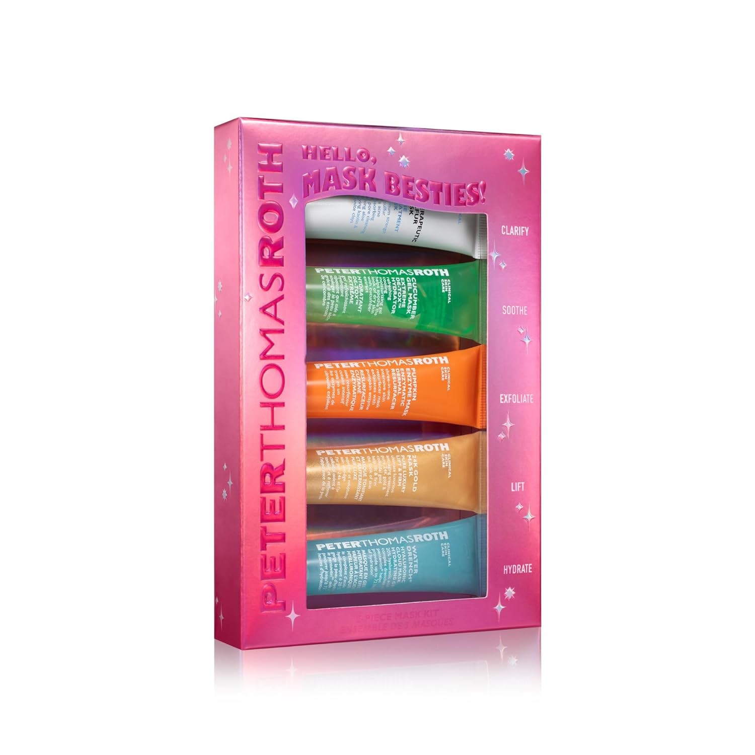 Hello, Mask Besties! 5-Piece Mask Kit, Face Mask Skin Care Kit ...