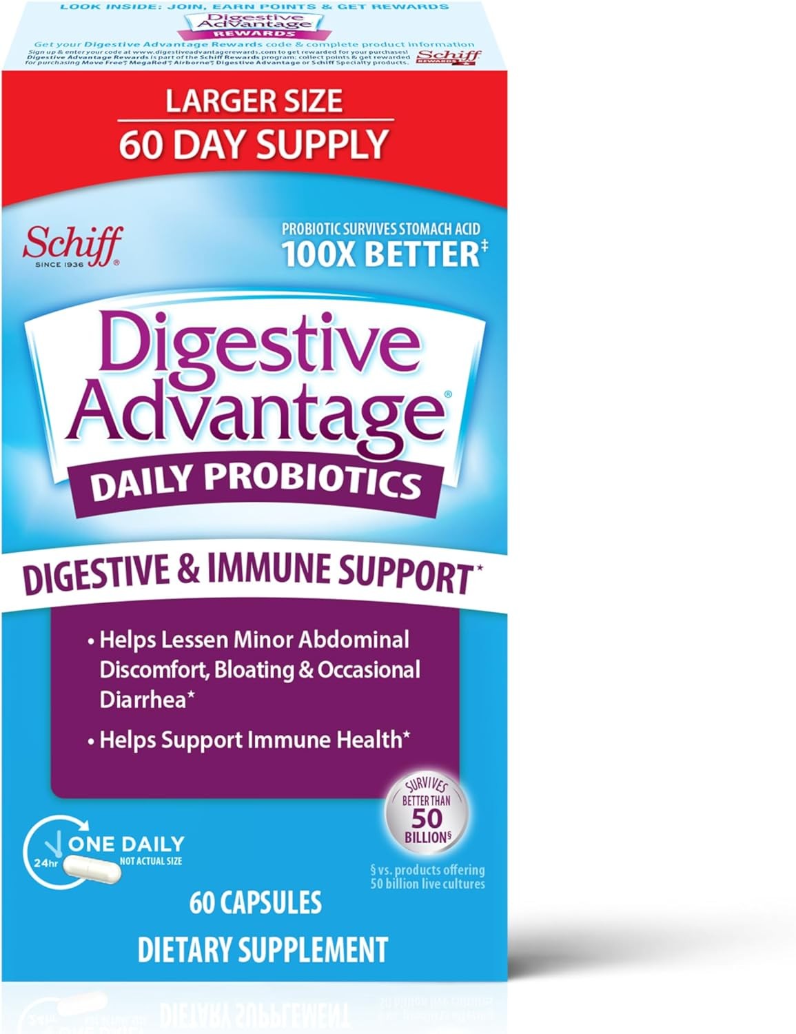 Digestive Advantage Probiotics for Digestive Health, Daily Probiotics ...
