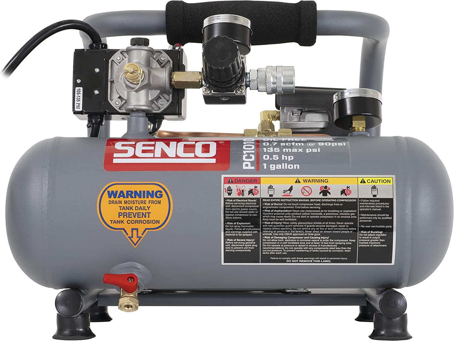 Senco PC1010 1/2- Horsepower 1-Gallon Matte Finish and Trim Portable ...