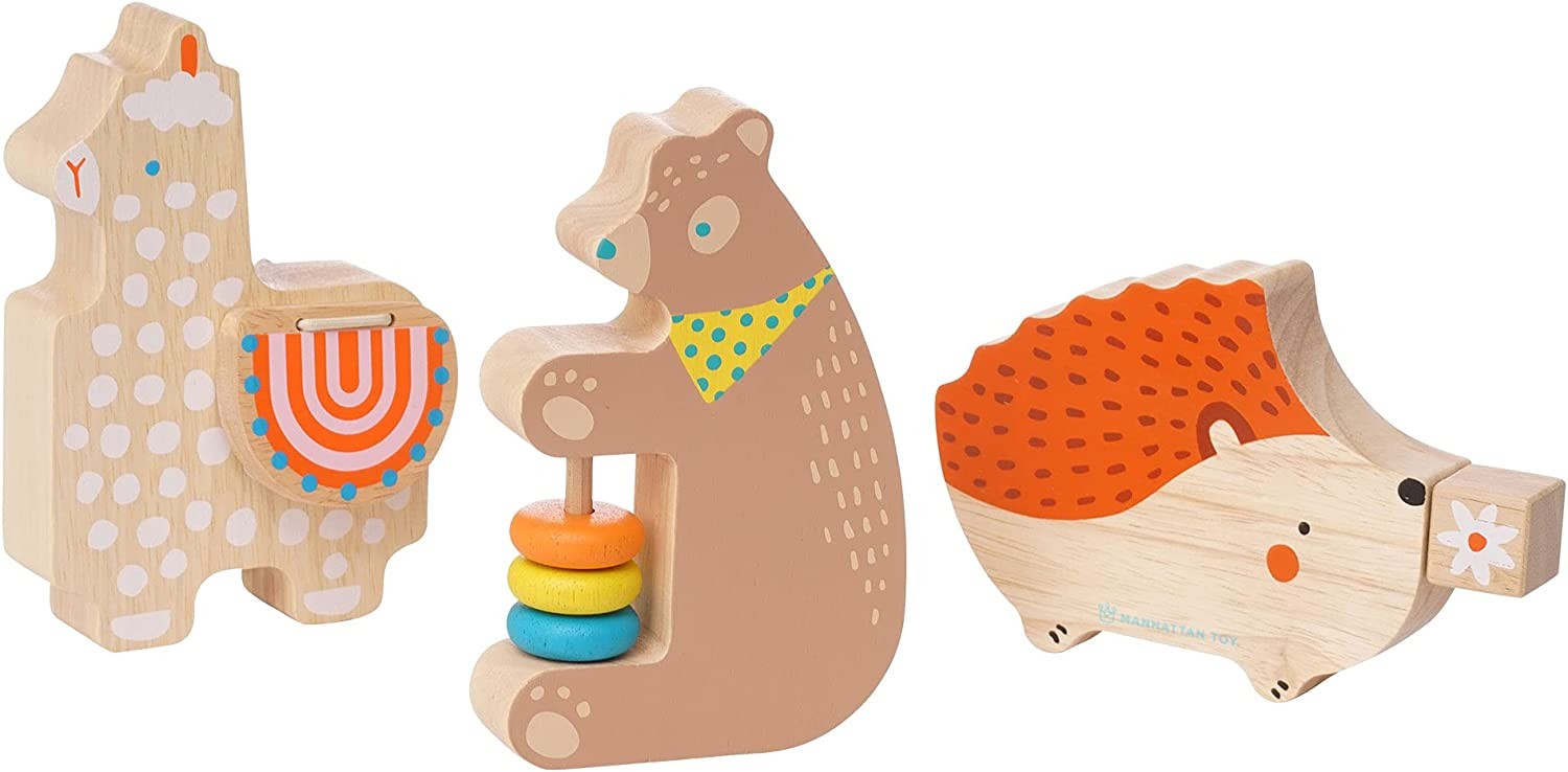 Manhattan Toy Musical Forest Trio 3 Piece Wooden Toy Set for Toddlers ...
