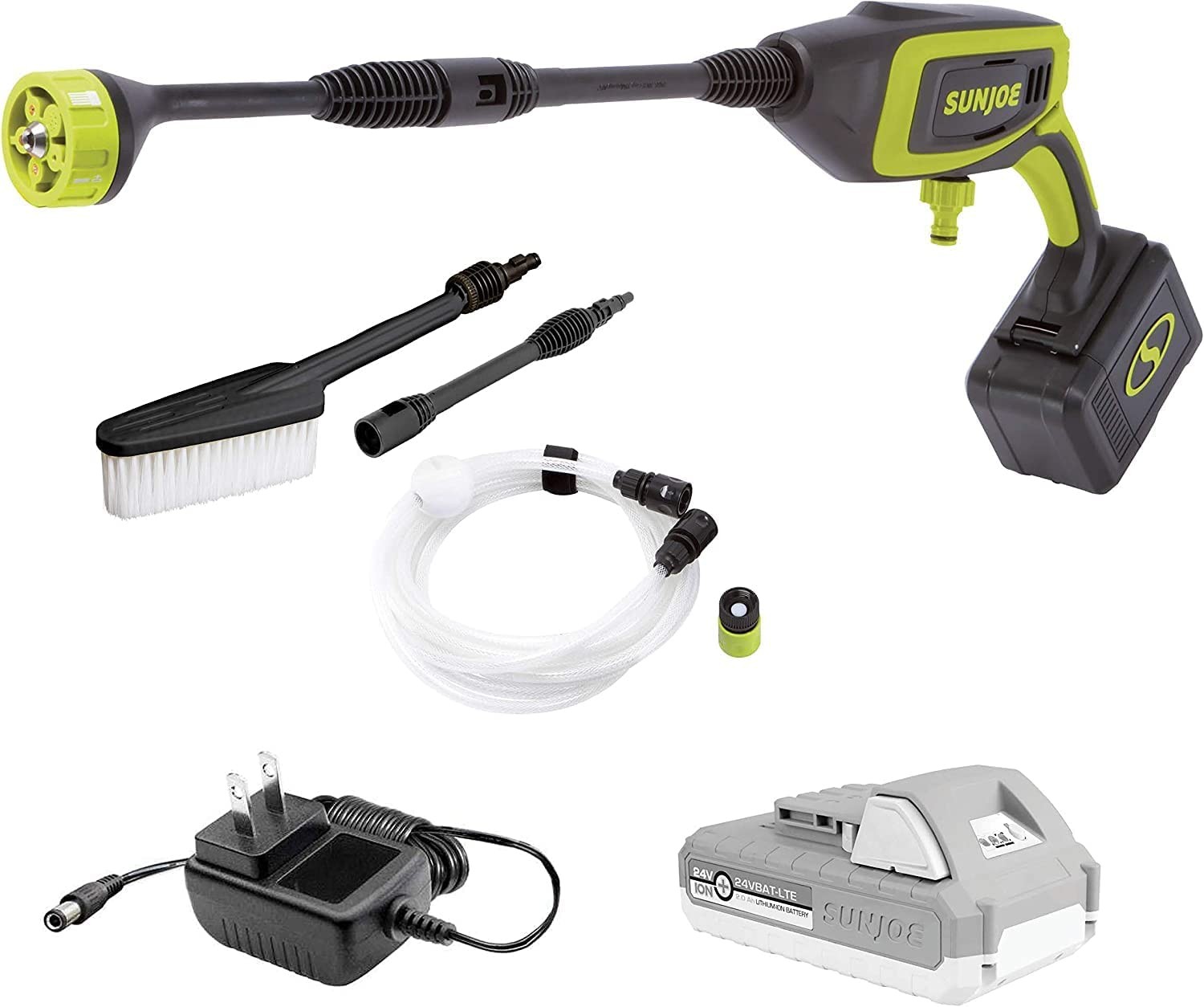 Sun Joe 24V-PP350-LTE-P1 24-Volt IONMAX Power Cleaner Kit, W/ 2.0-Ah ...