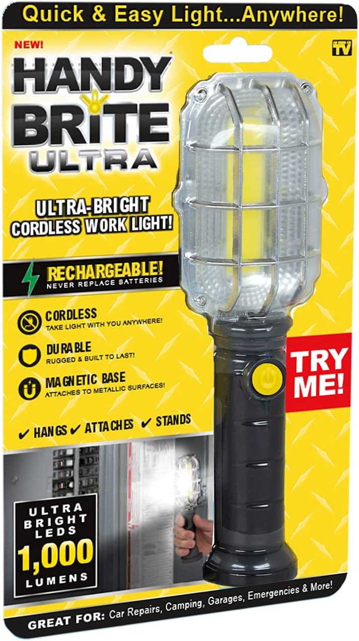 Ontel Handy Brite Ultra-Bright Cordless LED Rechargeable Work Light ...