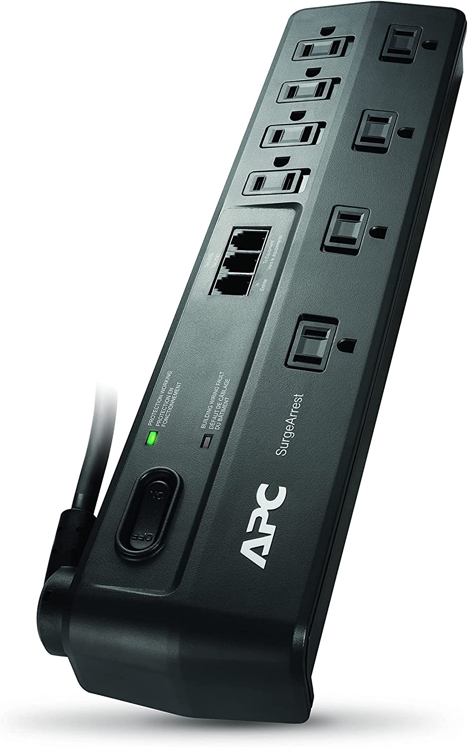 APC Surge Protector with Telephone and DSL Protection, P8T3, 2525 ...