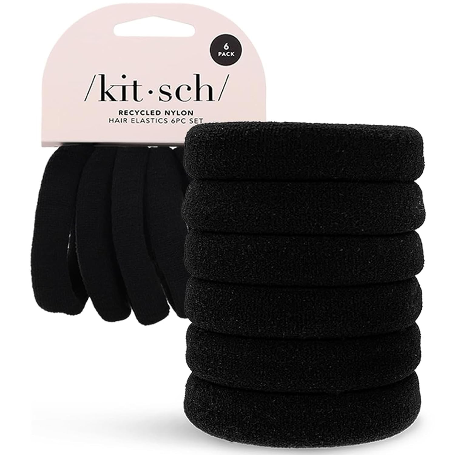 Kitsch Nylon Hair Ties No Damage - Stretchable Hair Bands for Strong ...