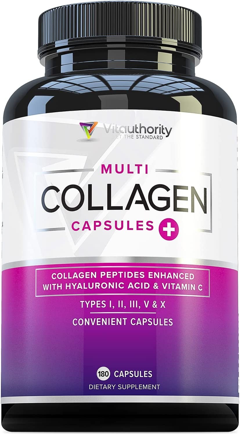 Multi Collagen Peptides Capsules for Women - Hydrolyzed Collagen for ...