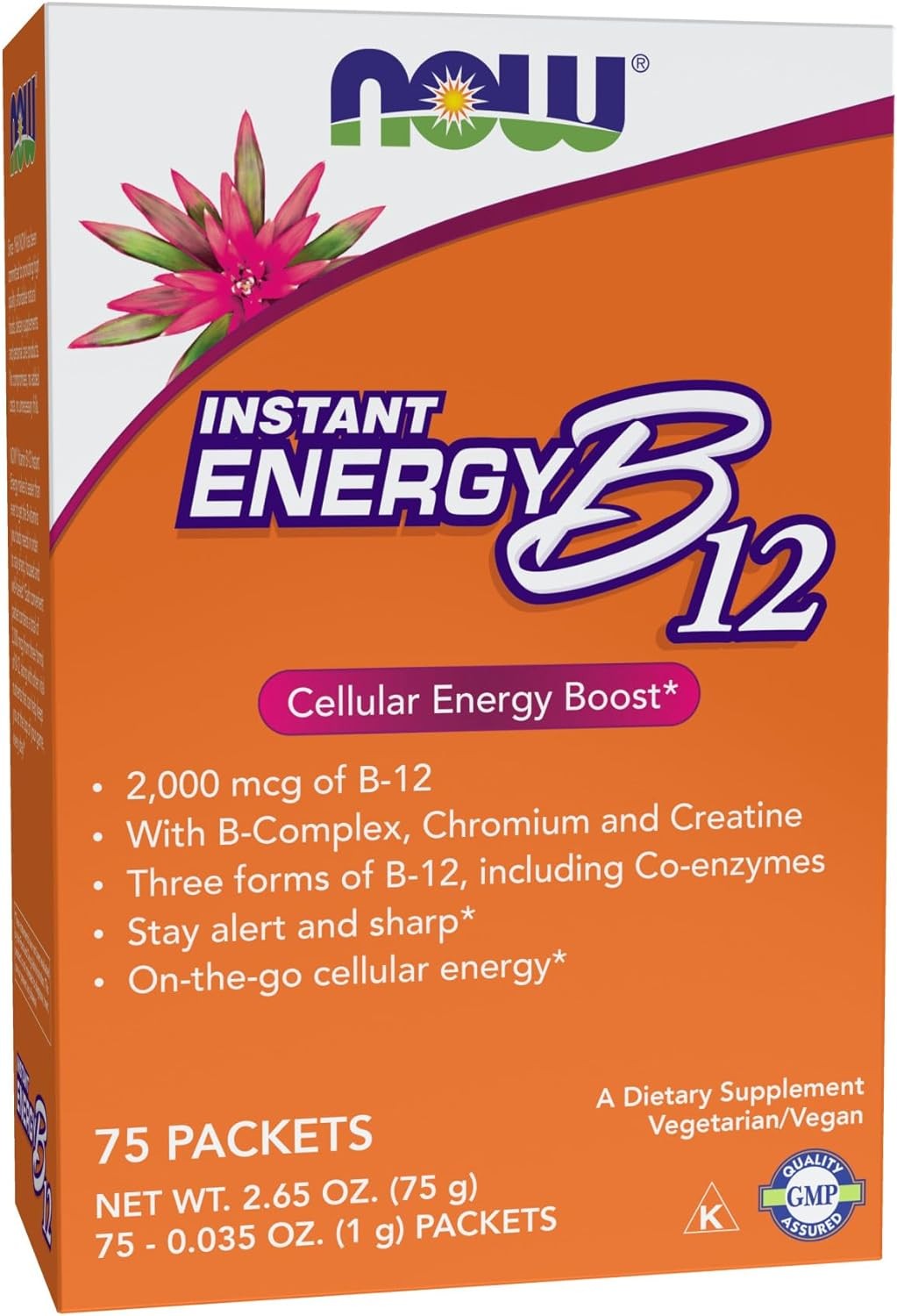 NOW Supplements, Instant Energy B-12 (2,000 mcg of B-12 per packet ...