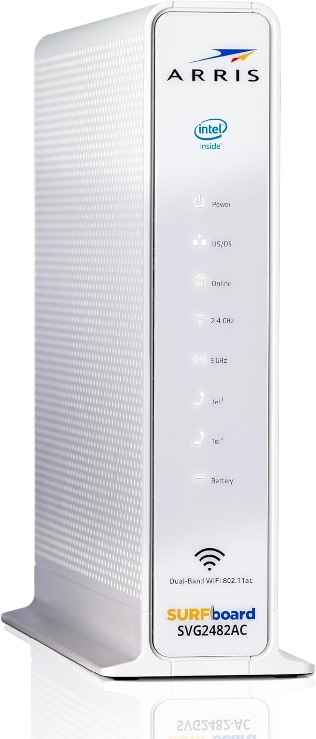 ARRIS (SVG2482-RB) Cable Modem & Fast Docsis 3.0 AC1750 Dual Band WiFi ...